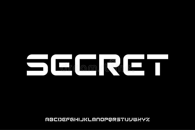 Strong Abstract Futuristic Block Font Vector Stock Vector ...