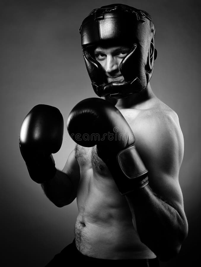 Strong aggressive boxer stock photo. Image of champion - 43185944