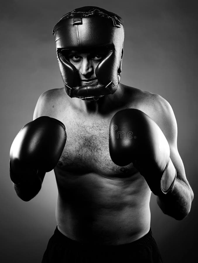 Strong aggressive boxer stock photo. Image of expression - 43233868