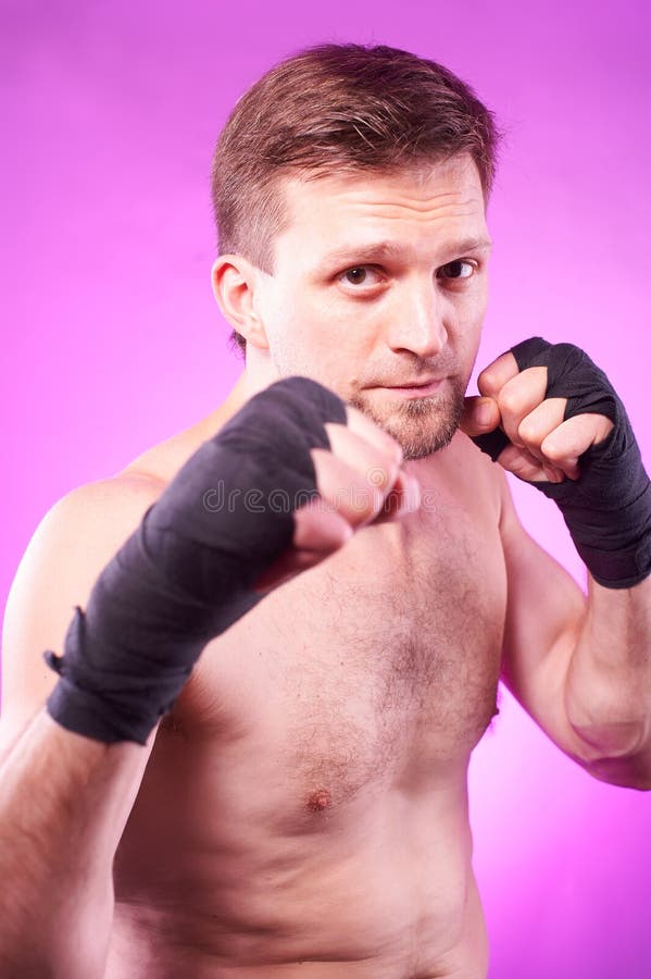 Strong aggressive boxer stock photo. Image of caucasian - 43233858