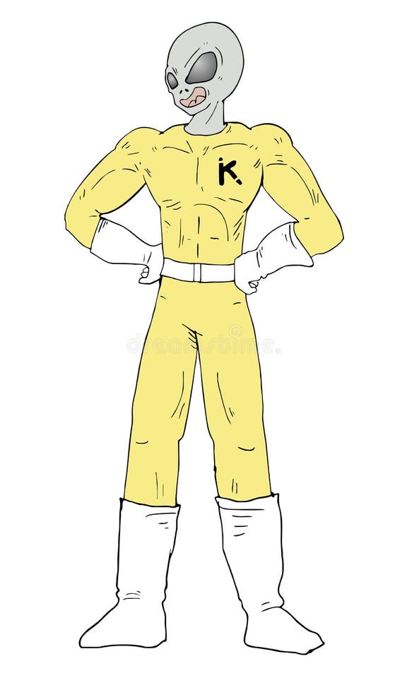 Strong alien stock vector. Illustration of muscle, anatomy - 94492735