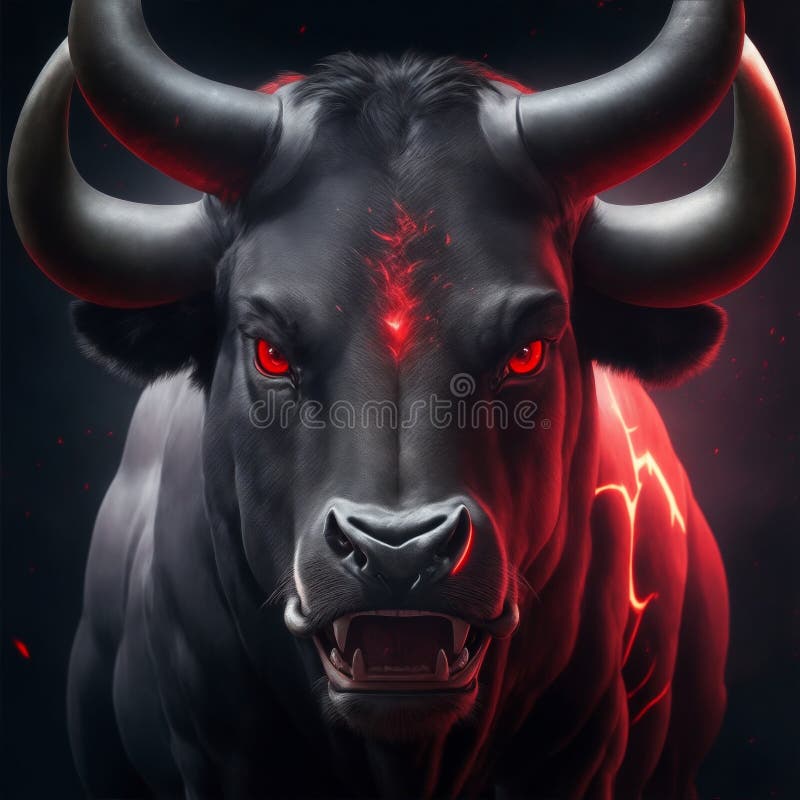 Strong and Angry Bull Animal Stock Illustration - Illustration of ...