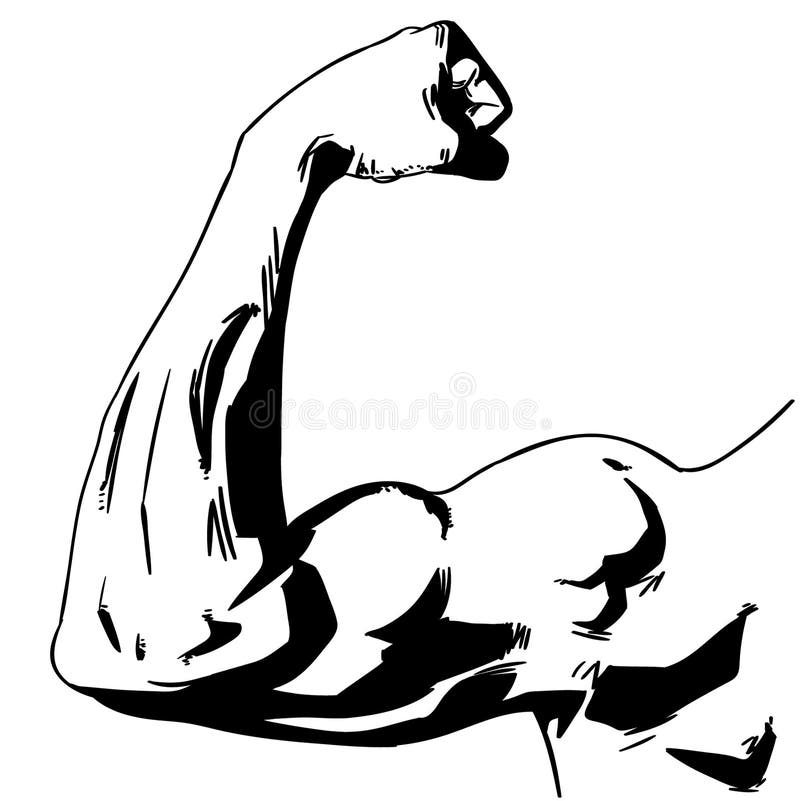 Strong Arm Flex Vector Illustration by Crafteroks Stock Vector ...