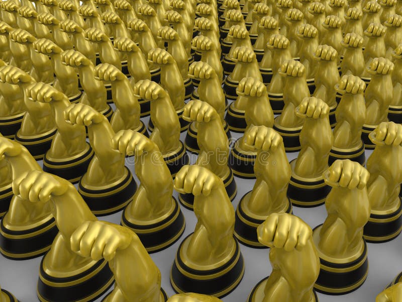 Strong Arm - Global Awards Concept Stock Illustration - Illustration of ...