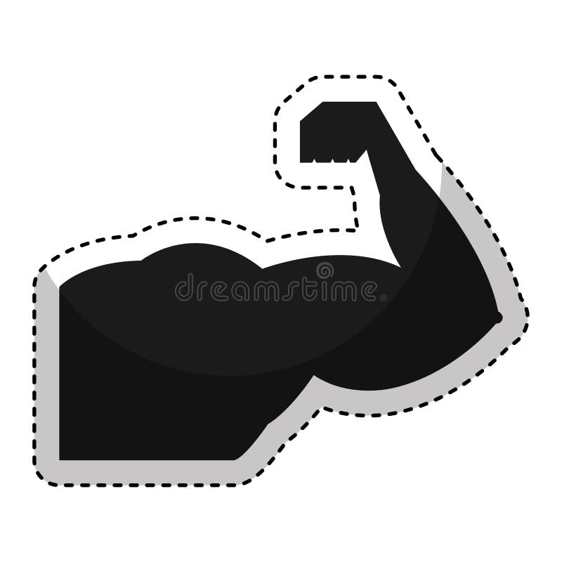 Strong arm isolated icon stock vector. Illustration of powerful - 86668231