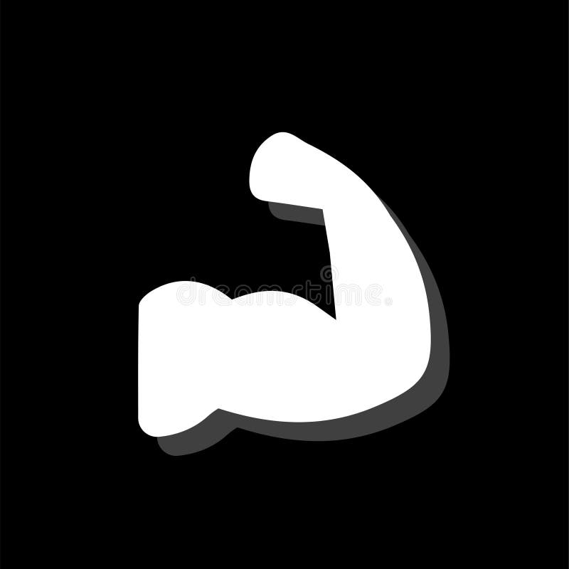 Strong icon flat stock illustration. Illustration of macho - 172728473