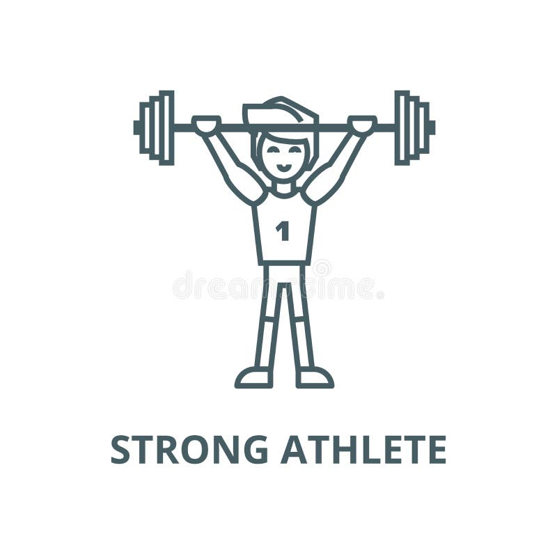 Strong Arm, Bodybuilding Vector Line Icon, Linear Concept, Outline Sign ...