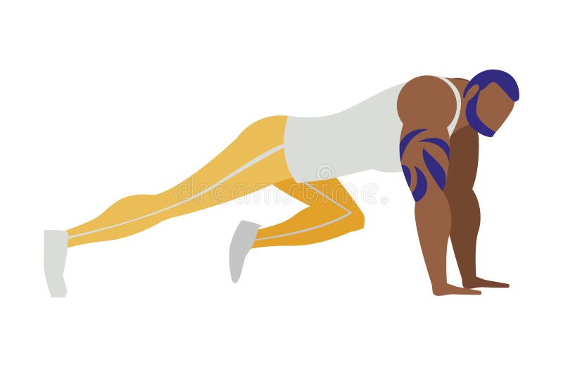Man Doing Push Ups Stock Illustrations – 365 Man Doing Push Ups Stock ...