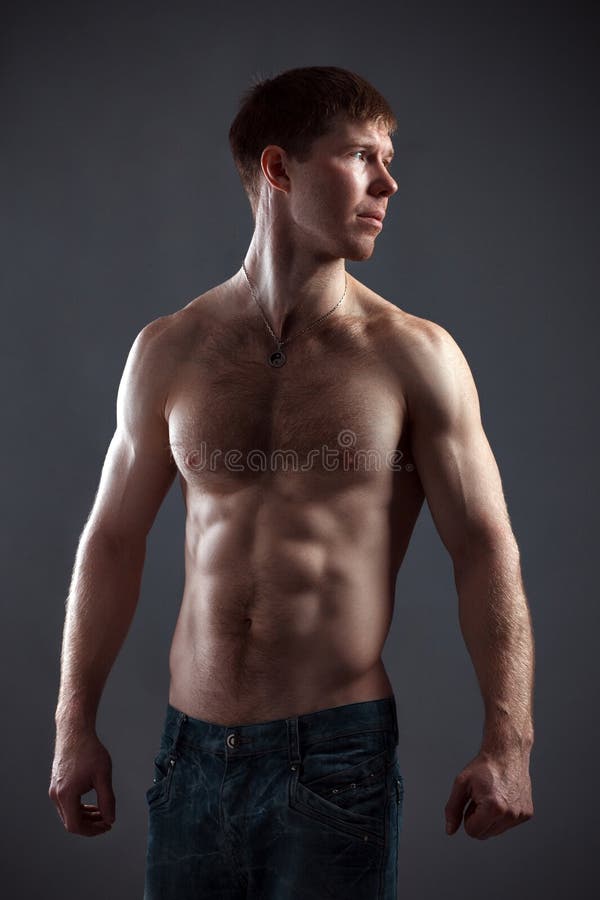 Strong athletic man stock image. Image of silhouette - 30215115