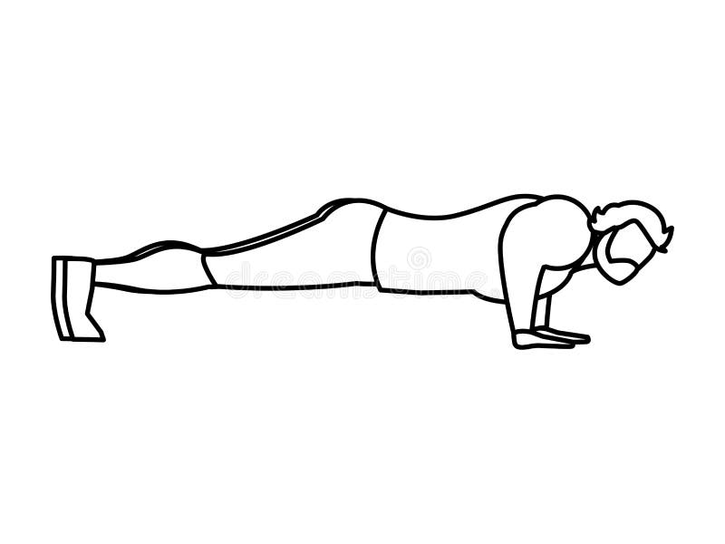 Man Doing Push Ups Stock Illustrations – 416 Man Doing Push Ups Stock ...