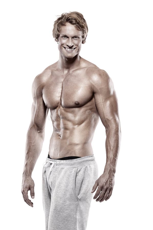 Strong Athletic muscle Man stock photo. Image of physique - 76457768