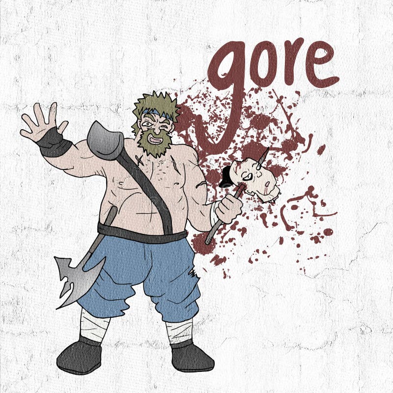 Barbarian gore scene stock illustration. Illustration of barbarian ...