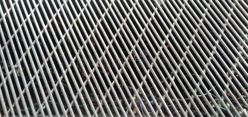 Strong Black Iron Neatly Arranged in Parallel Lines Stock Image - Image ...