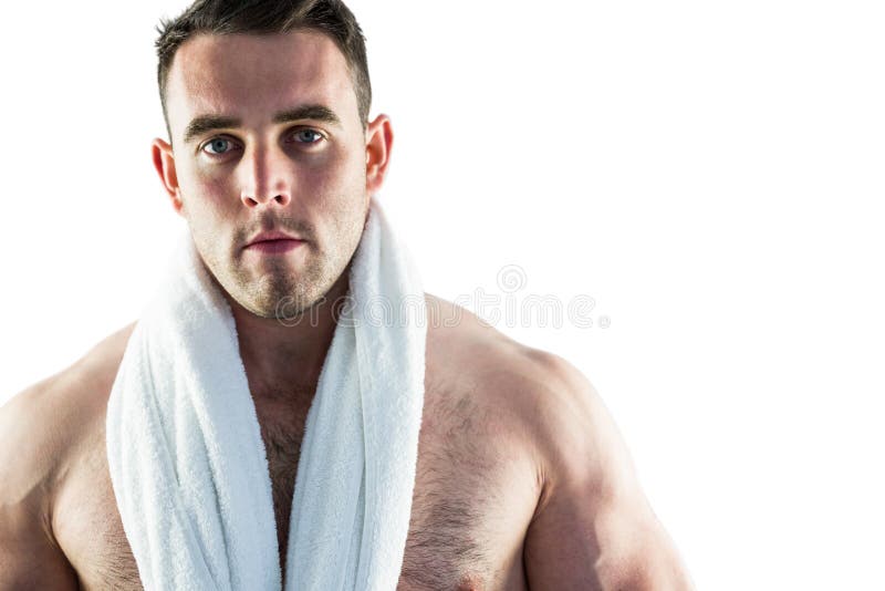 Strong Bodybuilder Looking at Camera Stock Image - Image of posing ...