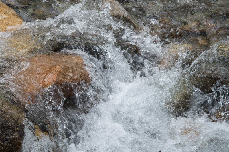 Strong Boiling of Water Under Mountain River, Closeup Shoot Stock Photo ...