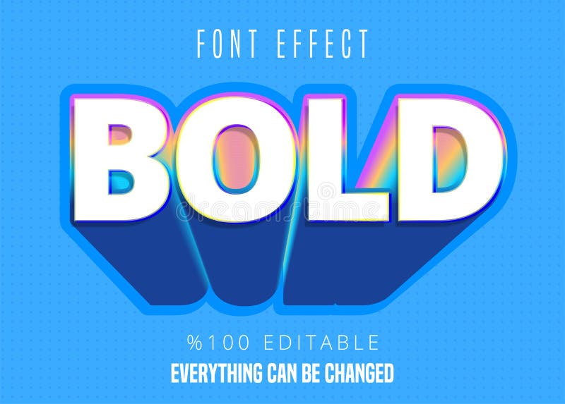 Strong Bold Modern Font Effect Stock Vector - Illustration of typo ...