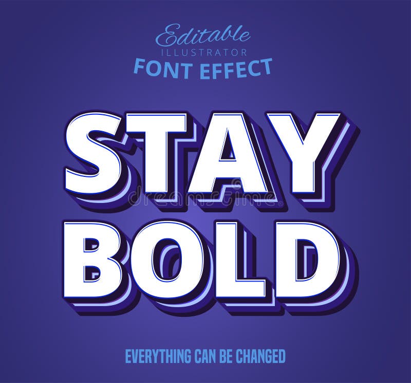 Strong Bold Modern Font Effect Stock Vector - Illustration of typo ...