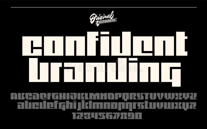 Strong Bold Modern Font Effect Stock Vector - Illustration of typo ...