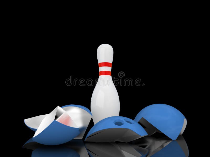 Strong bowling pin. stock illustration. Illustration of recreational ...
