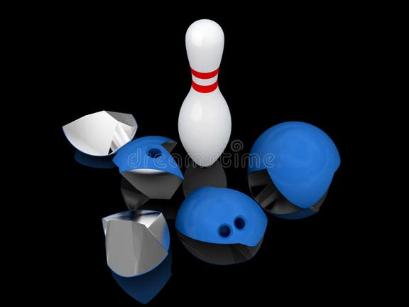 Strong bowling pin. stock illustration. Illustration of three - 12814575