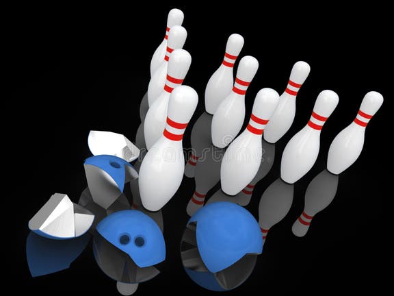 Strong bowling pins. stock illustration. Illustration of equipment ...