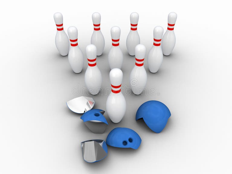 Strong bowling pins. stock illustration. Illustration of debris - 12627171