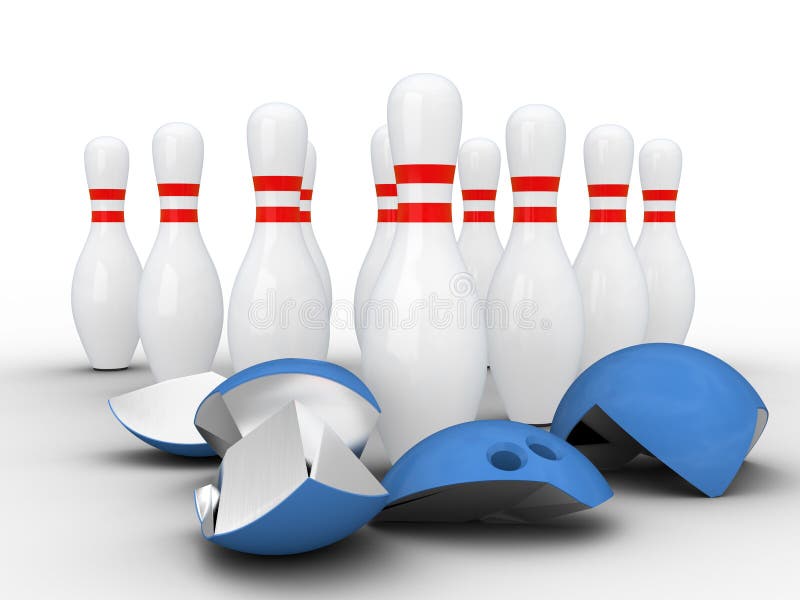 Strong bowling pin. stock illustration. Illustration of recreational ...