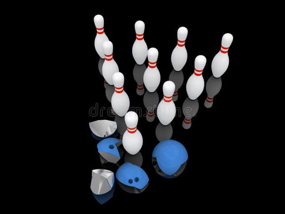 Strong bowling pins. stock illustration. Illustration of three - 12750315