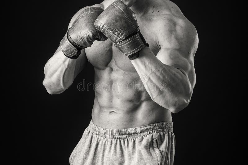 Strong Boxer on a Black Background Stock Photo - Image of boxer ...