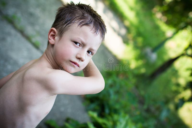 Strong boy stock image. Image of childhood, black, confidence - 24493697