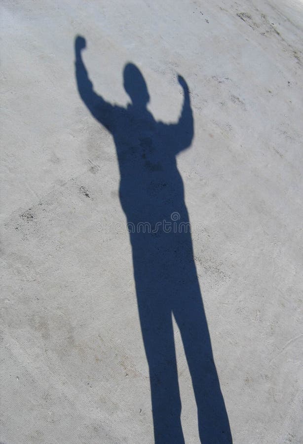 Strong boy shadow stock image. Image of silhouettes, block - 464189