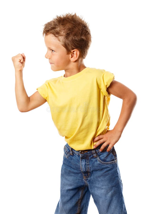Strong boy stock image. Image of childhood, black, confidence - 24493697
