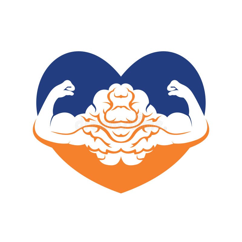 Strong Brain Vector Logo Design Stock Illustration - Illustration of ...