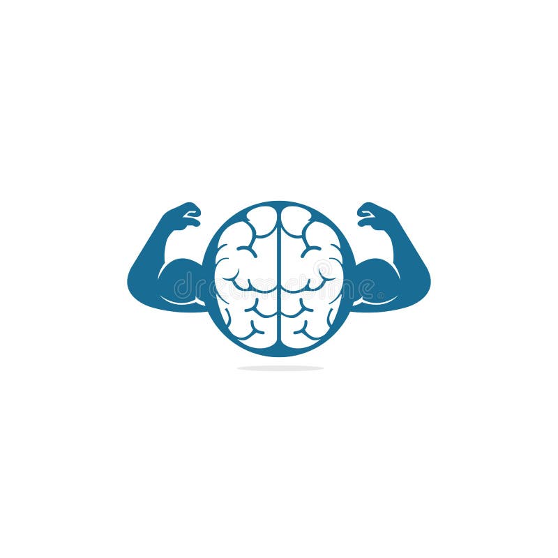 Strong Brain Vector Logo Design. Stock Vector - Illustration of control ...