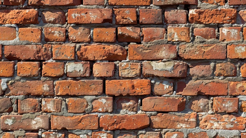 Strong Brick Wall Built with Red Bricks for Structural Integrity Stock ...