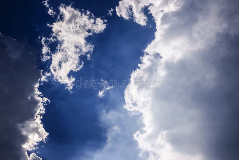 Strong Bright Cloud with Blue Sky Stock Image - Image of meteorology ...
