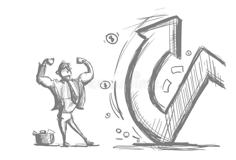 Strong Business with Arrow Graph Up Growth Development Concept Stock ...