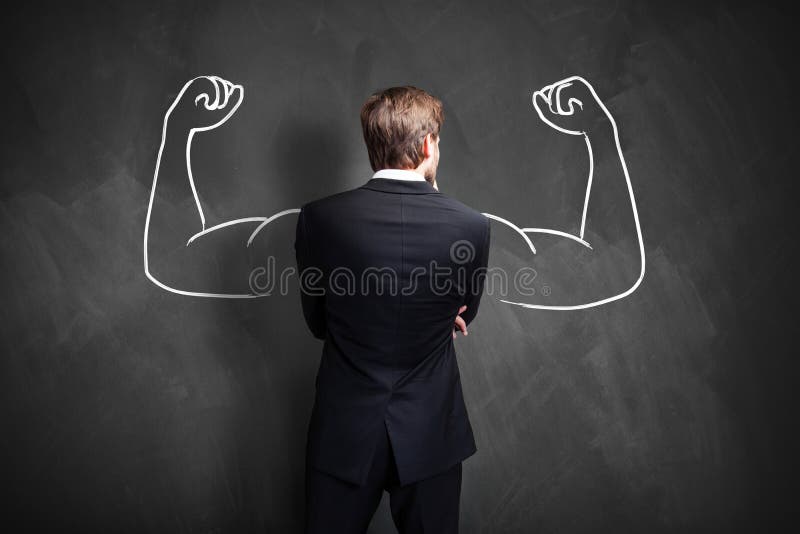 Strong businessman stock image. Image of caucasian, back - 68758657
