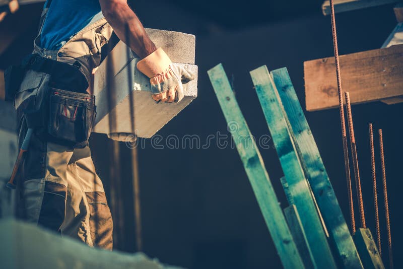 Strong Construction Worker stock image. Image of profession - 150809003