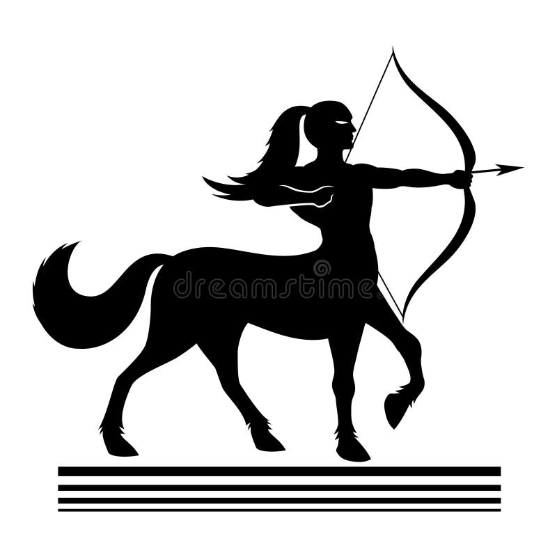 Strong centaur archer. stock vector. Illustration of freedom - 66127026