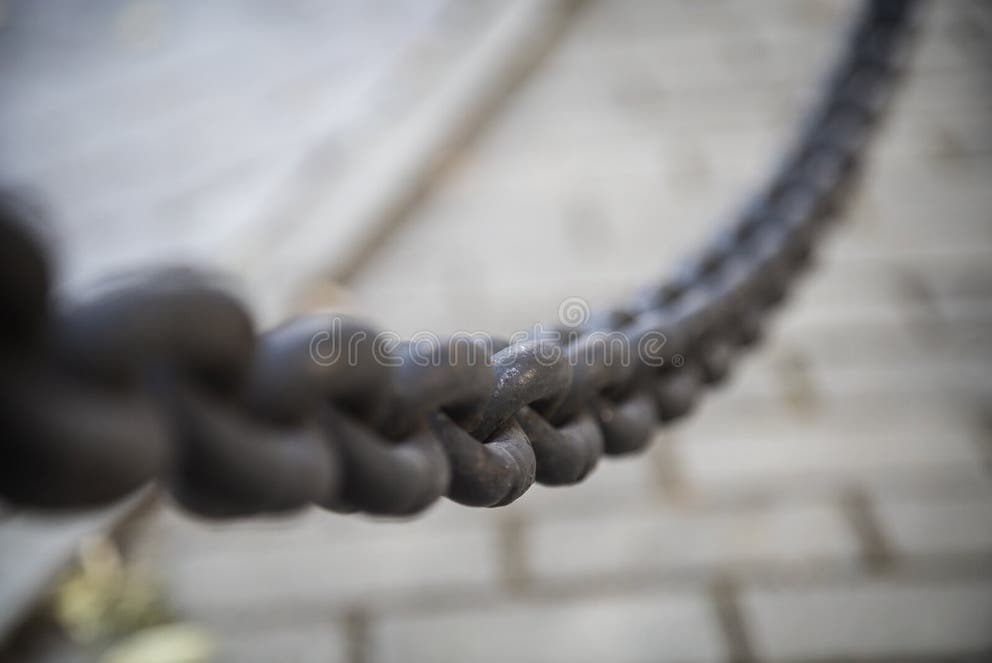 Strong Chain Gray Background Concept Abstract Single Linked Stock Image ...