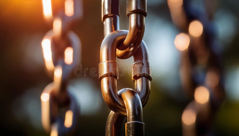 Strong Chain Link Design stock illustration. Illustration of stability ...