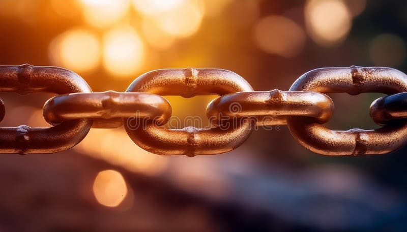 Strong Chain Link Design stock illustration. Illustration of linking ...