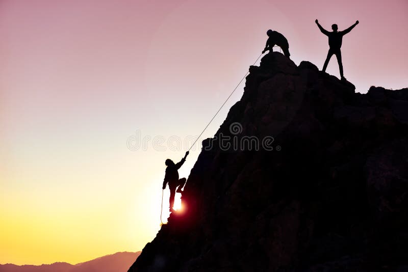Teamwork and Success with Unity and Cooperation Stock Photo - Image of ...