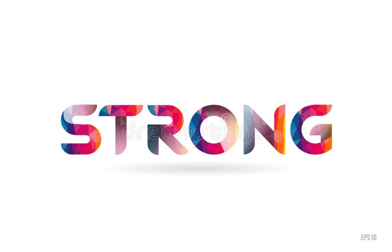 Strong Colored Rainbow Word Text Suitable for Logo Design Stock Vector ...