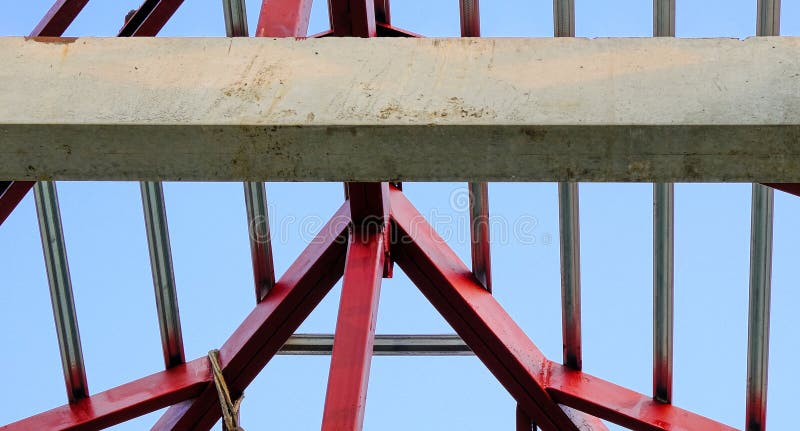 Concrete Square Block Prepare for Make Foundation Pile. Building House ...
