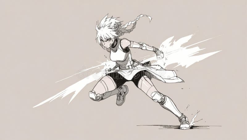 Strong, Confident Female Anime Character Displaying Power and ...