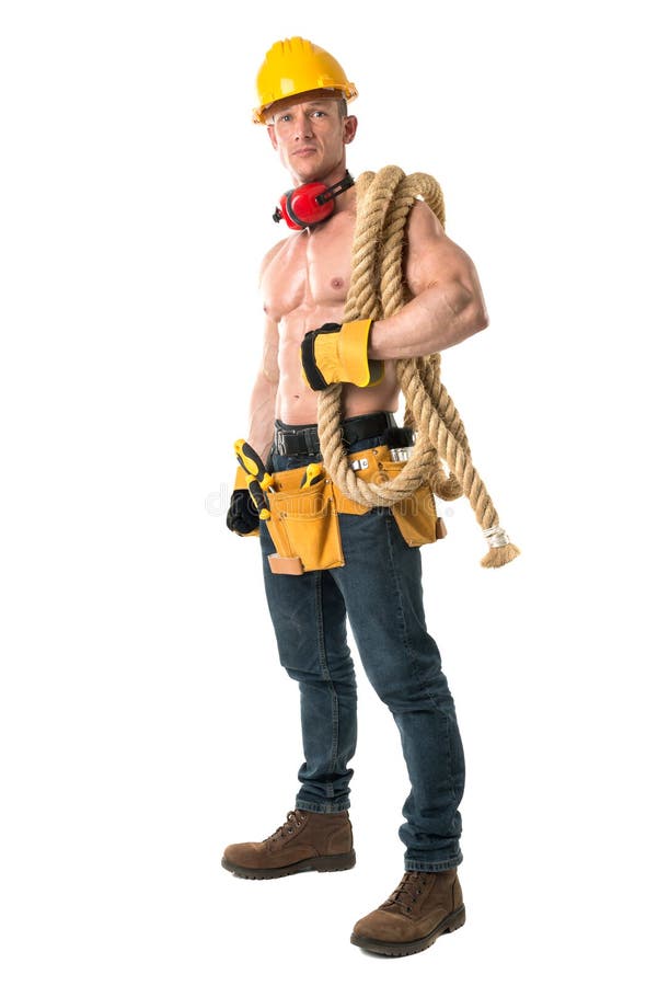 Strong construction worker stock photo. Image of foreman - 106995466