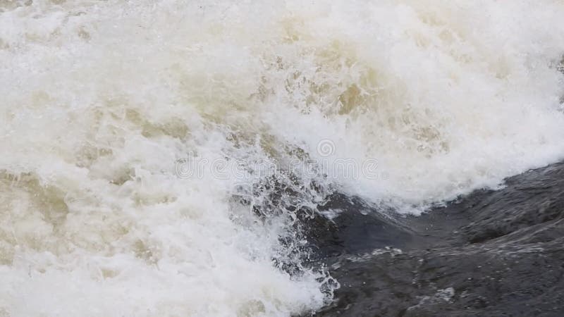 A Strong Current Near a Waterfall. Floods Flowing in Mountain Rivers ...