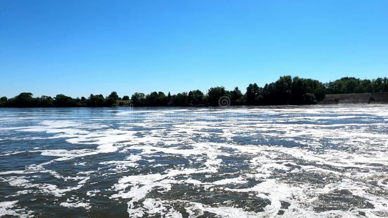 Strong Current in the Danube River after Opening the Overflow at a Lock ...